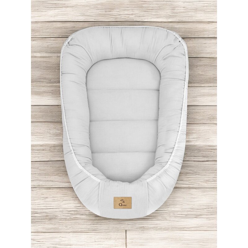 Cosulet bebelus, Qmini, Pentru dormit, Baby Nest 55 x 75 cm, Husa 100% ...