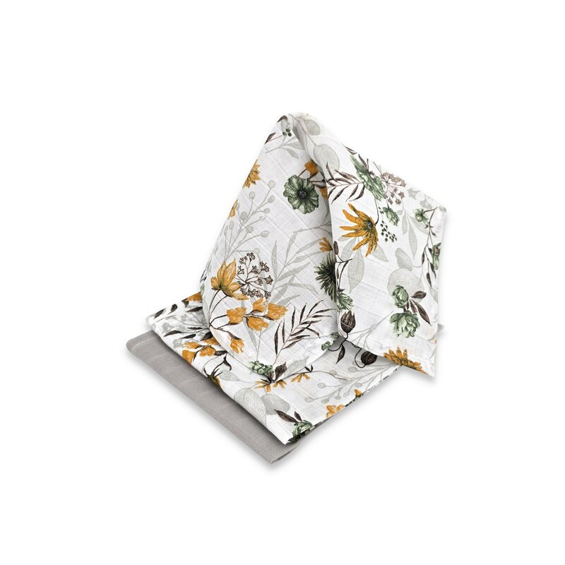 Set 3 museline, MimiNu, Multifunctionale, Din bumbac certificat Oeko ...