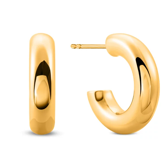 Сребърни обеци Semicerc Plin