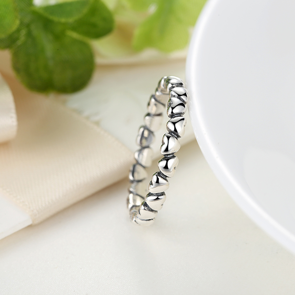 Inel din argint cu Inimi Infinite