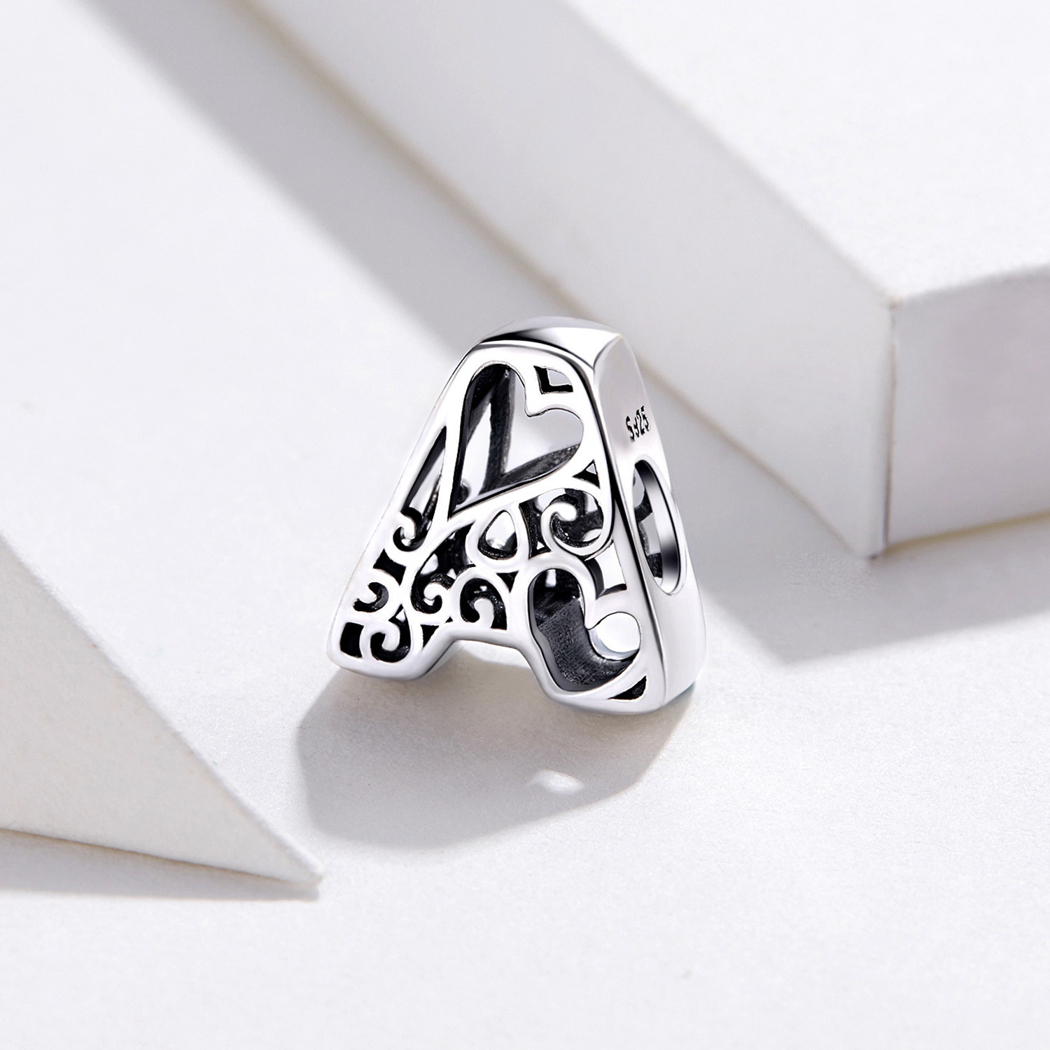 Talisman din argint In Love with Letter A