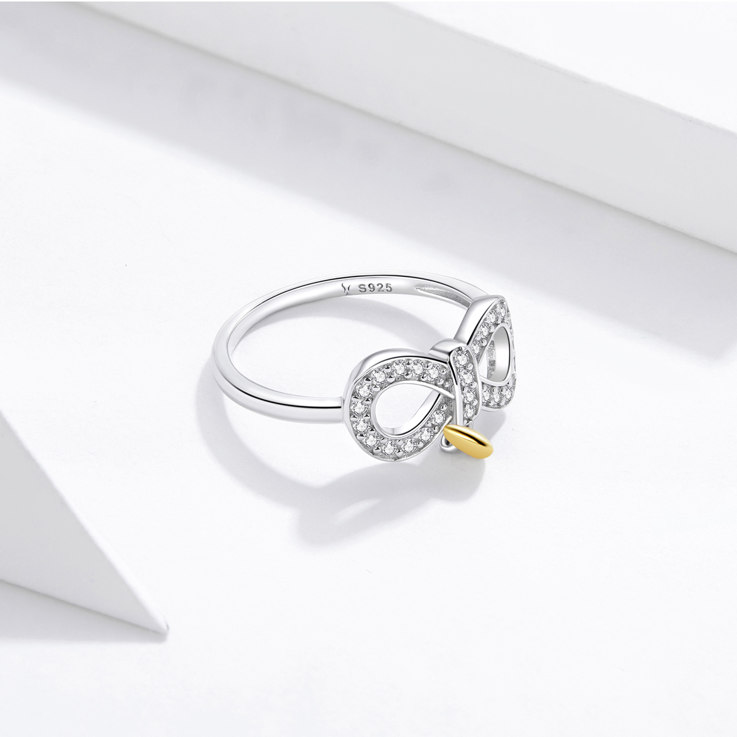 Inel din argint Infinity Crystal Symbol