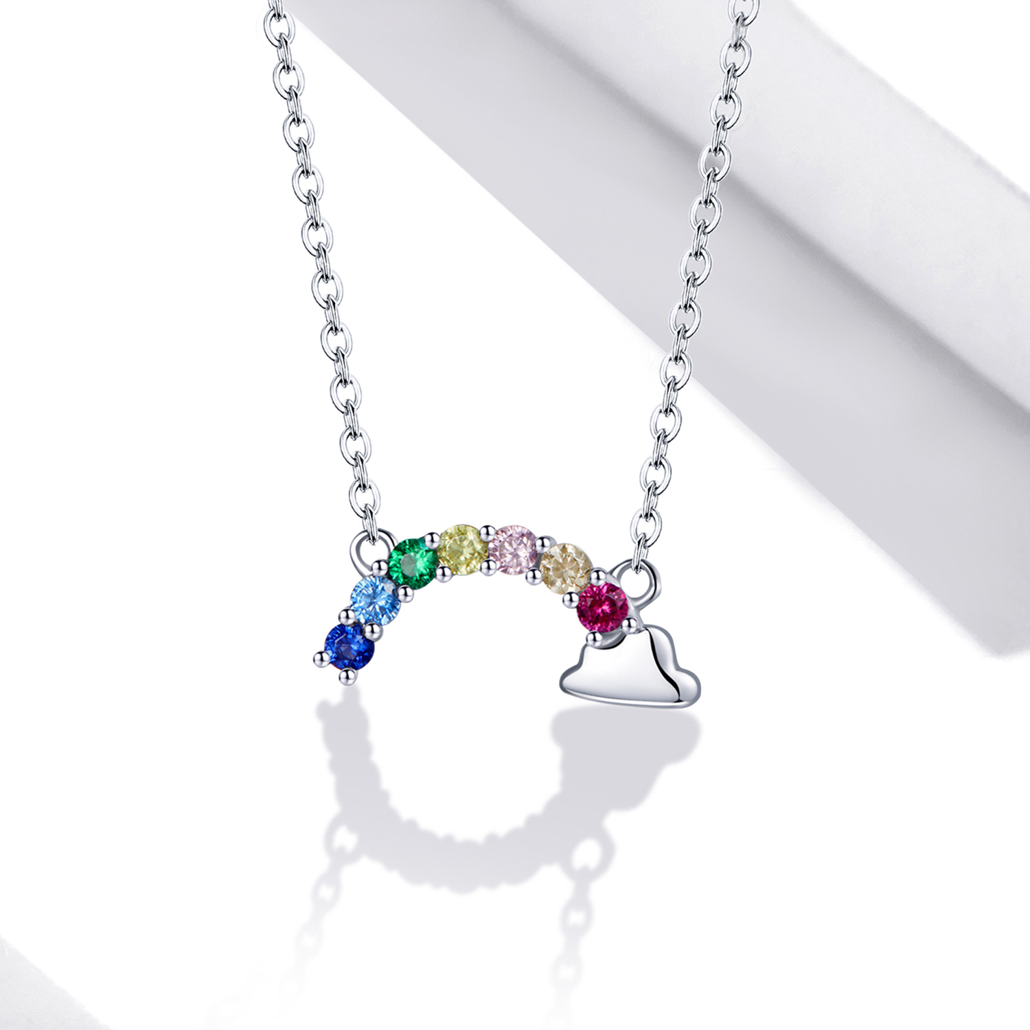 Colier din argint Rainbow Butterfly