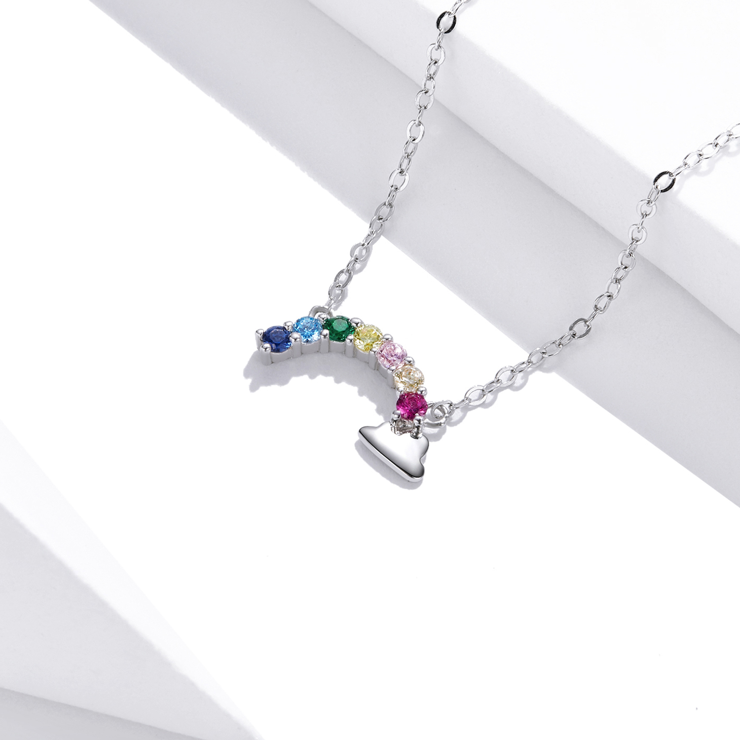 Colier din argint Rainbow Butterfly