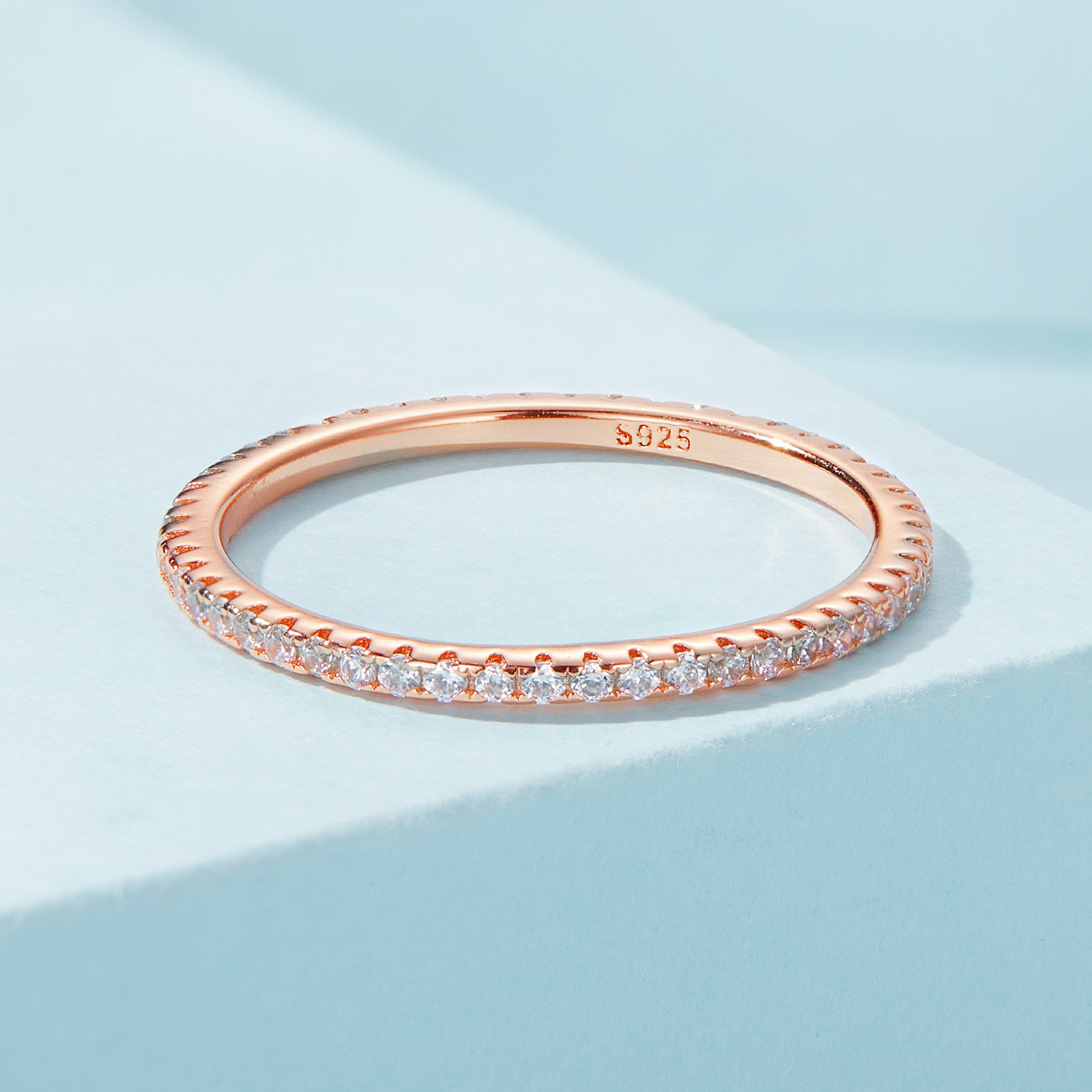 Inel din argint Rose Crystal Band