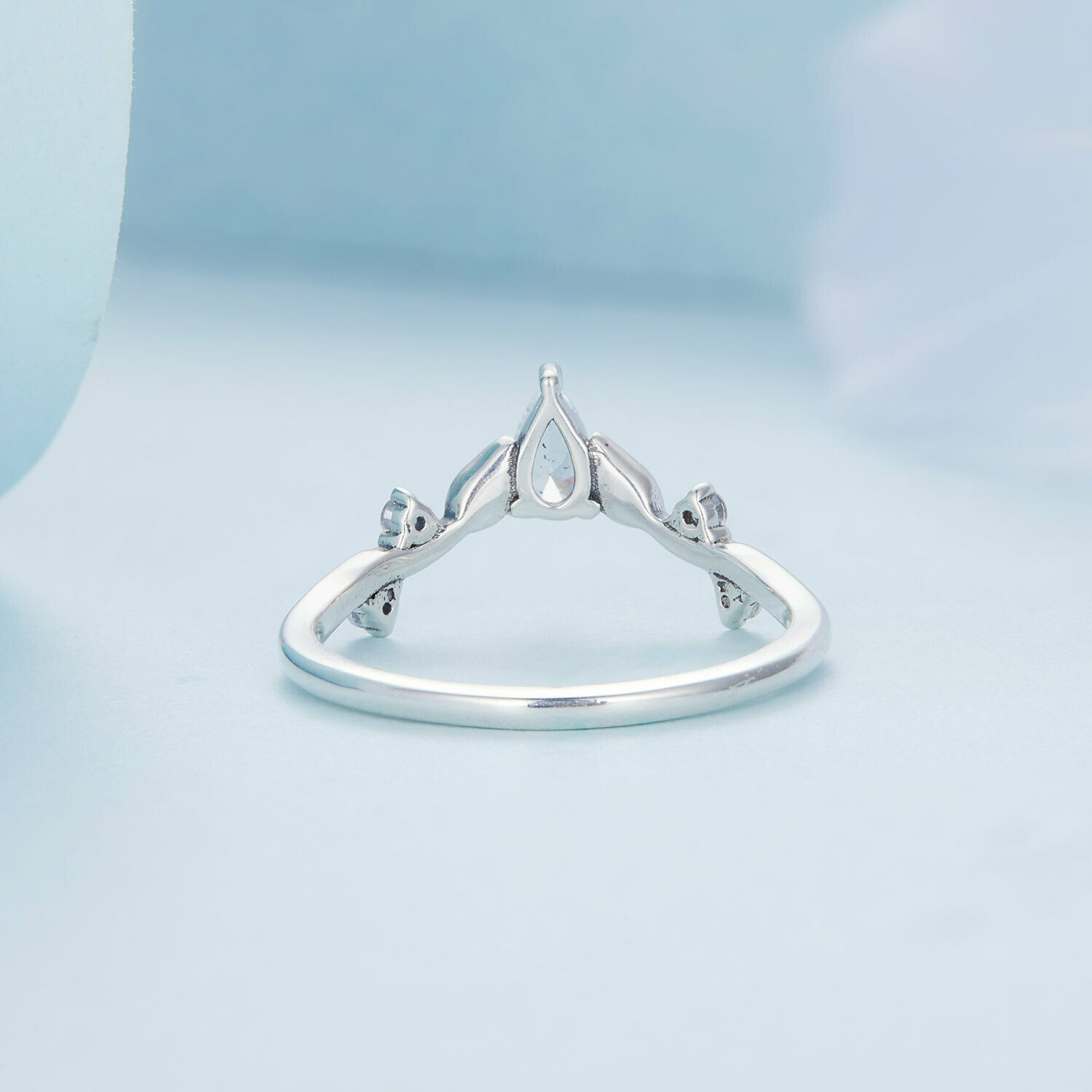 Inel din argint Silver Tear Leaf