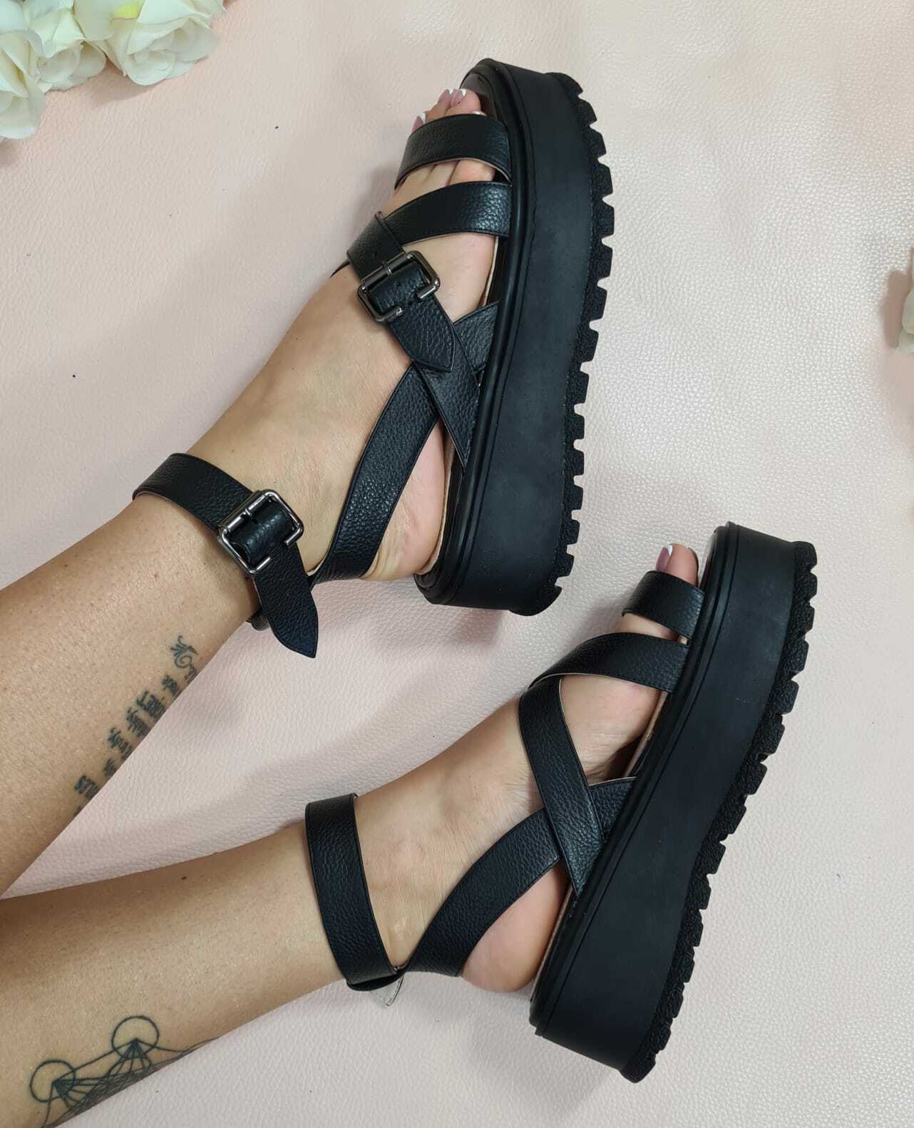 Sandale de dama negre Boho - Garkony