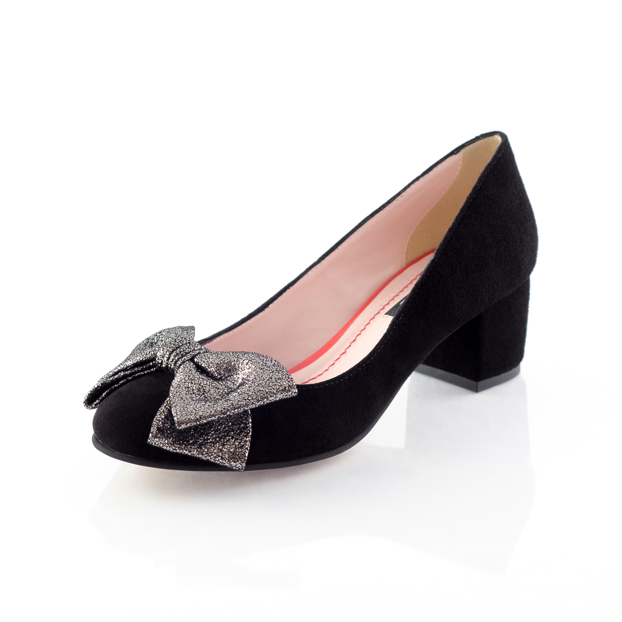 Pantofi piele intoarsa neagra Elisabeta - Garkony