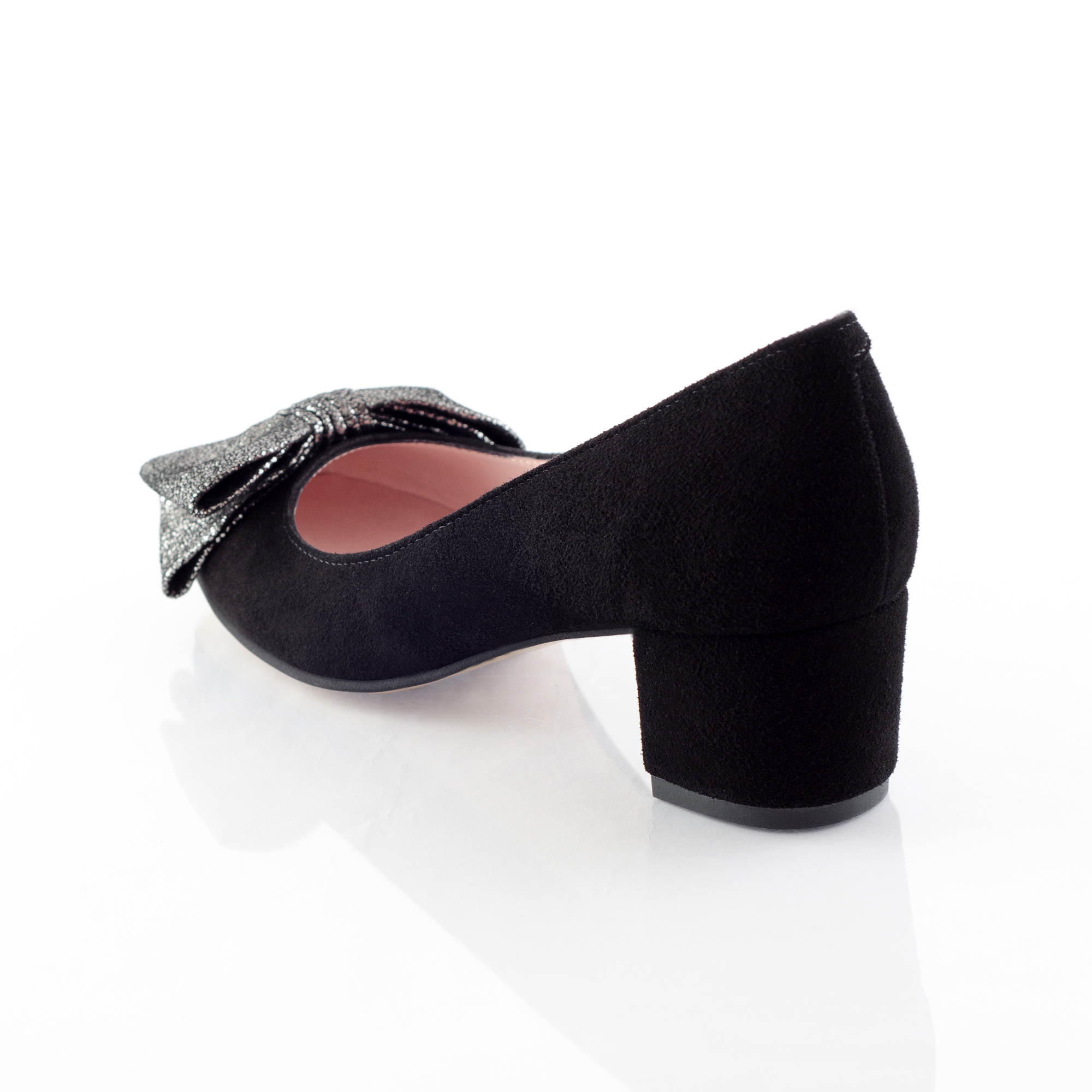 Pantofi piele intoarsa neagra Elisabeta - Garkony