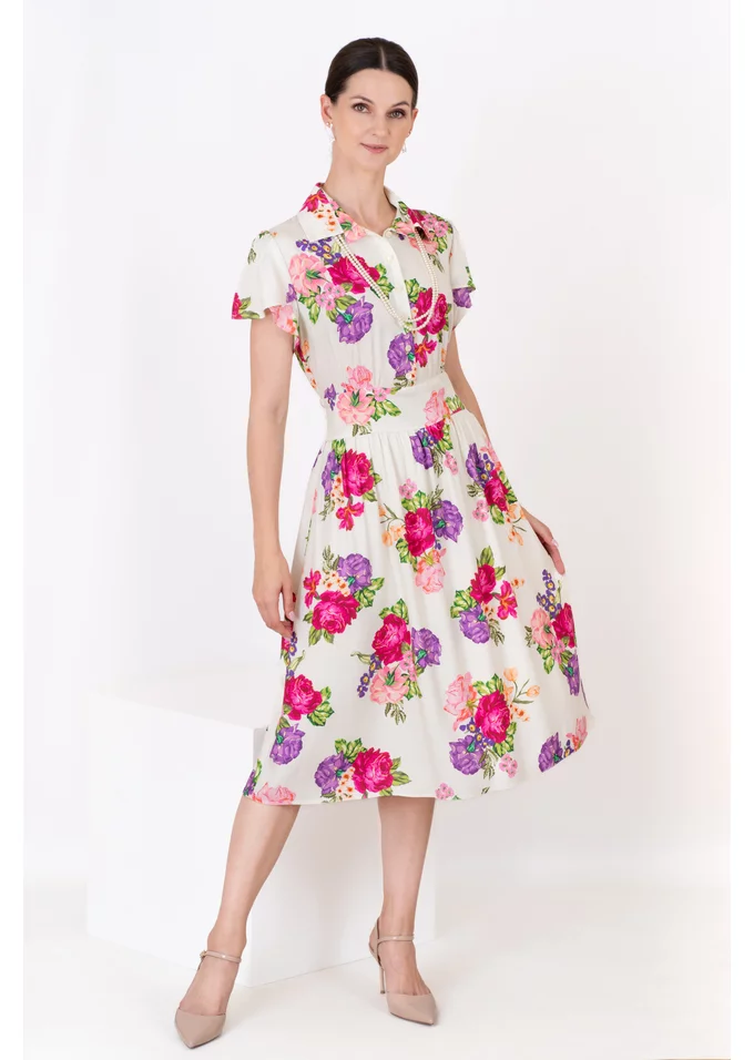 Rochie tip camasa Floral Summer - Guara
