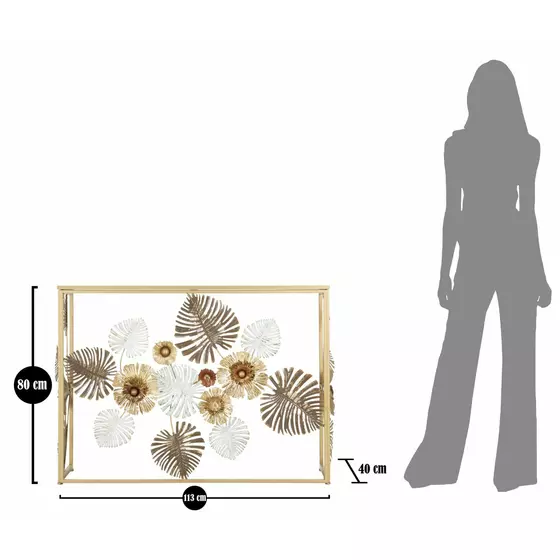 Consola, Roma2218, Multicolor, Metal, MDF, 80x113x40 cm