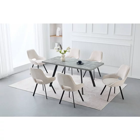 Masa Extensibila Koko, 120-160x80x75 cm, Gri - Kalenda