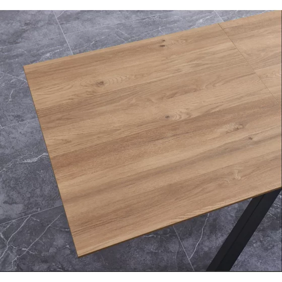 Masa Extensibila Viken, 160-200x80x76 h cm, Picior Metalic, Negru ...