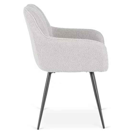 Scaun Narnia, 56x50x85 cm, Structura Metalica, Boucle Gri - Kalenda