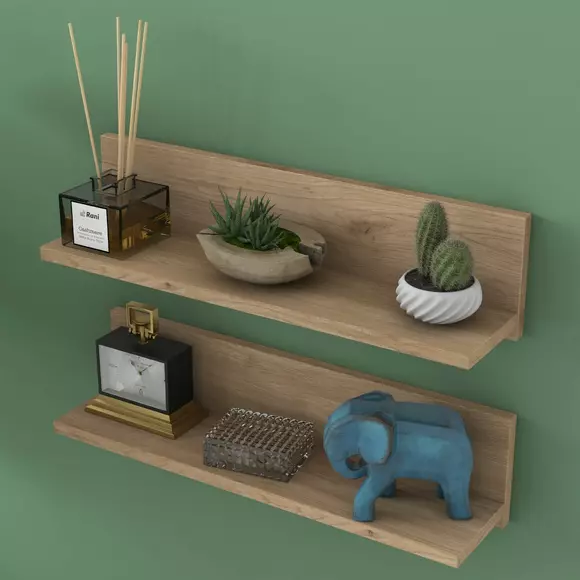 Set 2 Polite E16 - 2458, 60x13x15 cm, Stejar