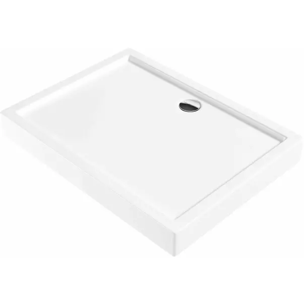 Cadita dus dreptunghiulara Deante Jasmin Plus alb 100x80 cm KTJ_046B ...