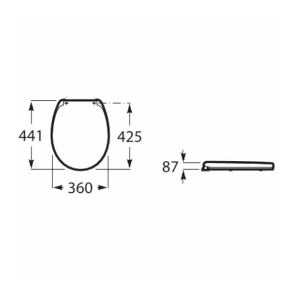 Capac wc softclose Roca Meridian slim A801C4200U | Neakaisa.ro