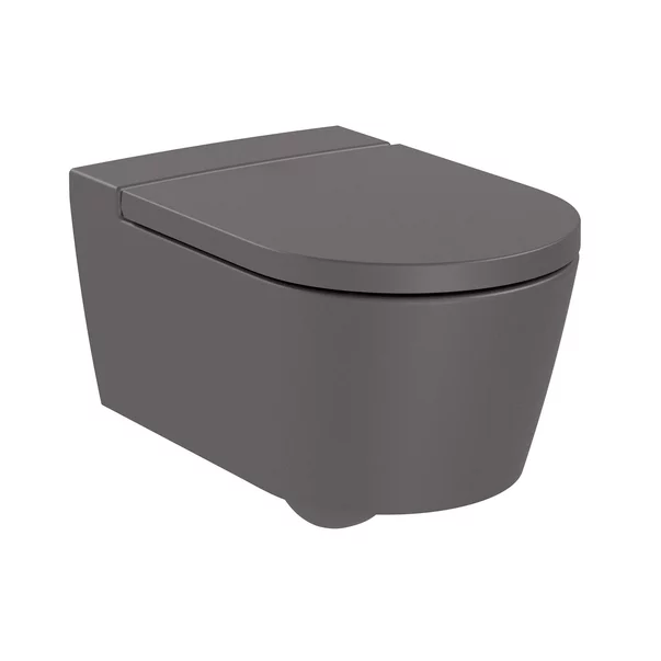 Vas wc suspendat Roca Inspira Round rimless antracit mat A346527640 ...